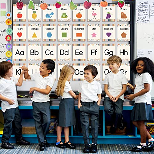 Snapklik.com : 56 Pcs Boho Alphabet And Number Bulletin Board Set Decor ...