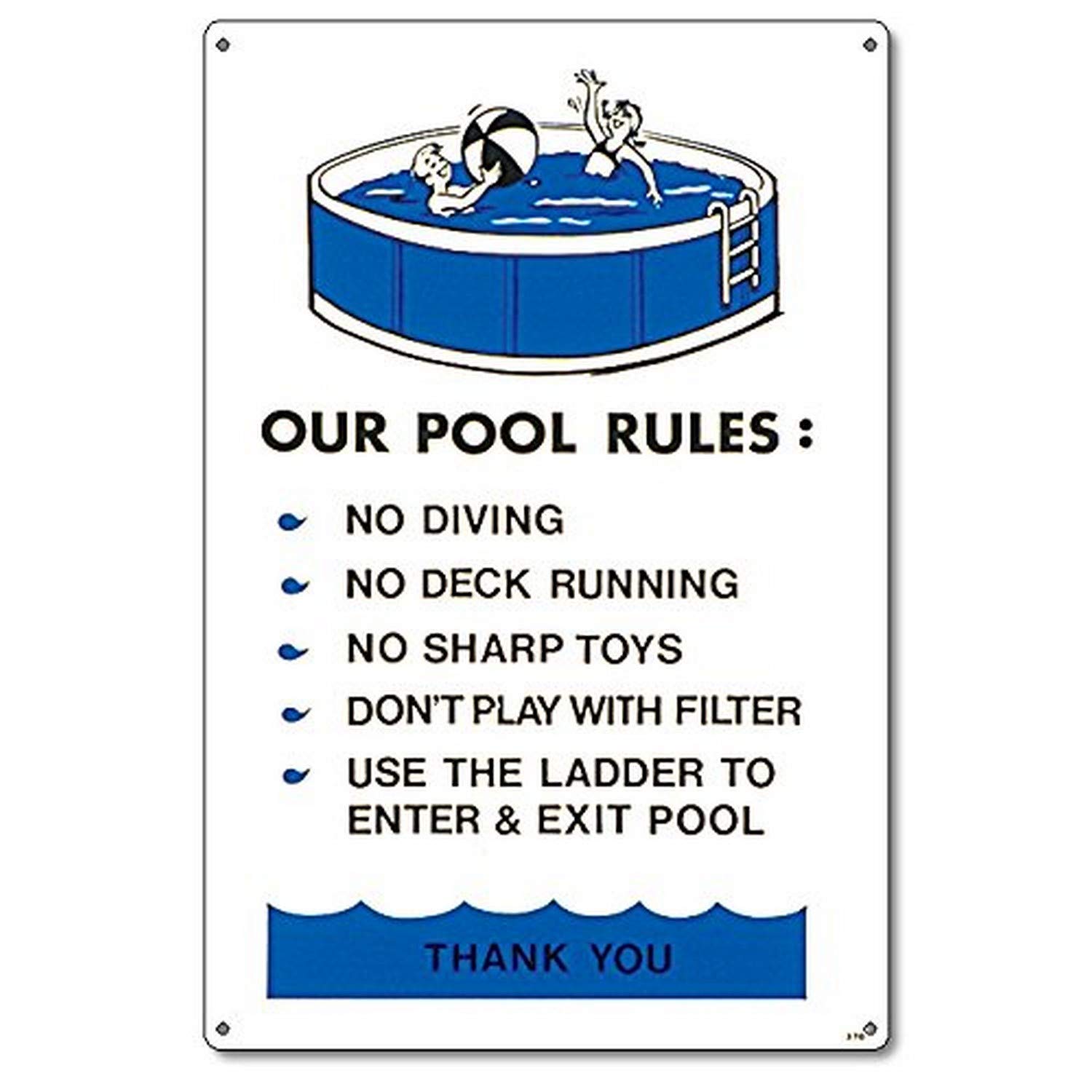 Amazon.com : Poolmaster Sign for Residential or Commercial Swimming ...