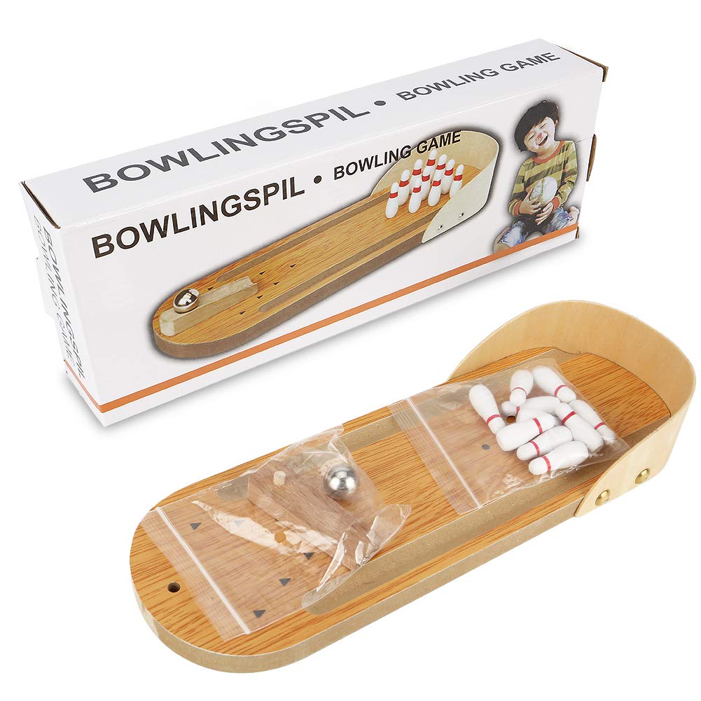 dengwenlong Desktop Bowling Game, Wooden Mini Bowling Game Set, Mini ...