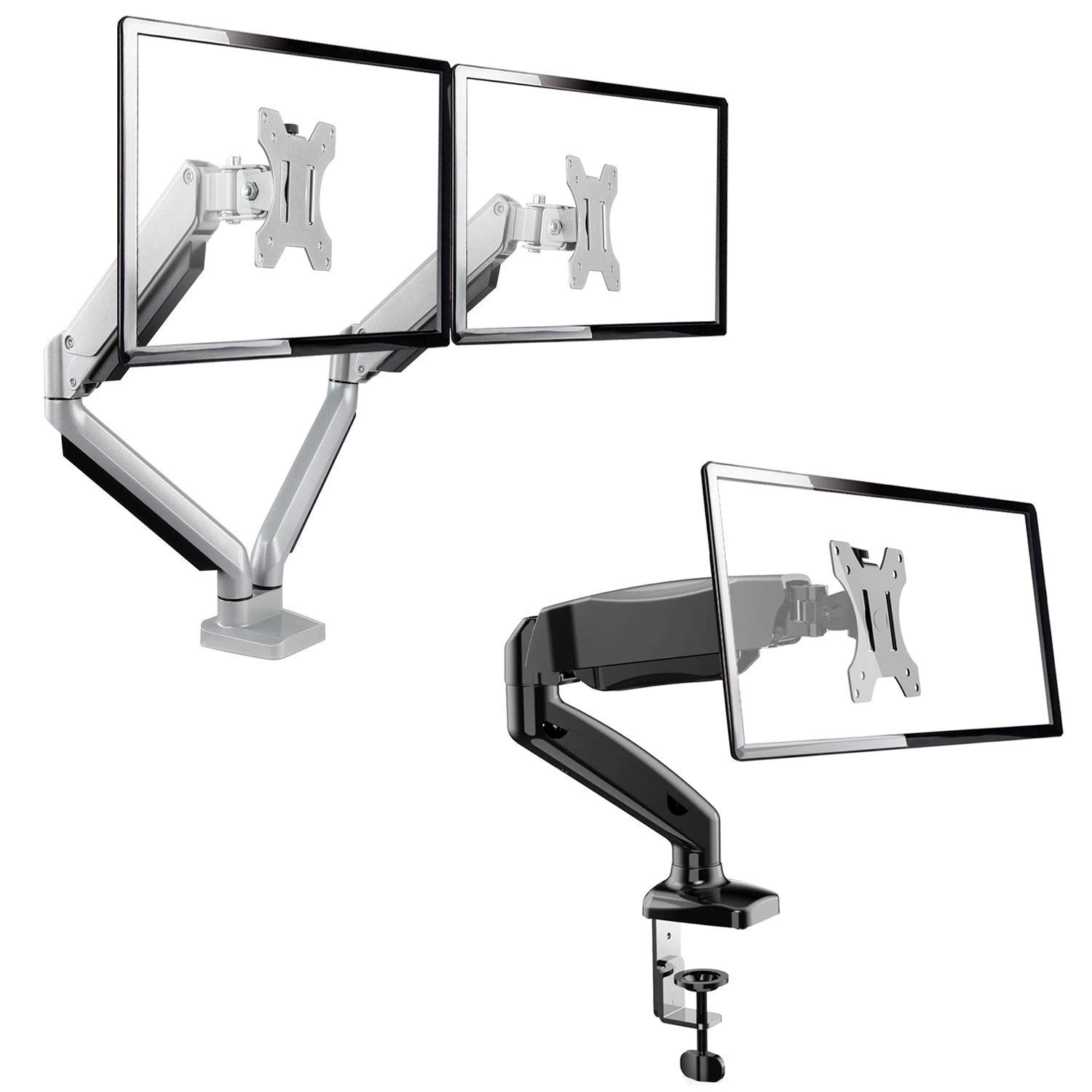 Buy Spring Single Monitor Stand Black HASSK5 with Spring Dual Monitor ...