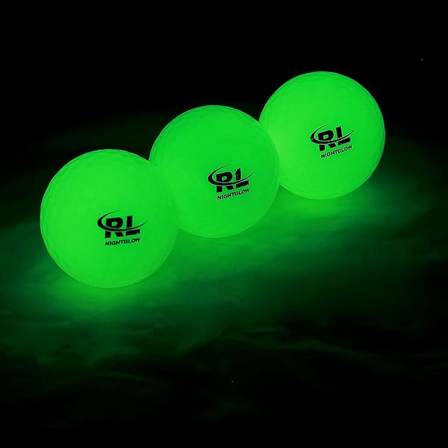 Glow Golf Balls For Night Sports Tournament Fluorescent Glowing In ...