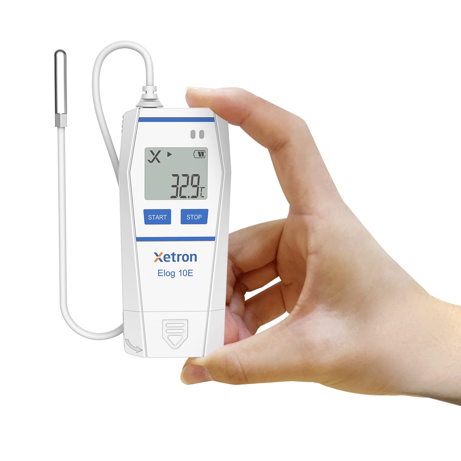 Xetron Multi-Use Temperature Data Logger with Probe,32000 Points Reusable Recorder for Cold ...