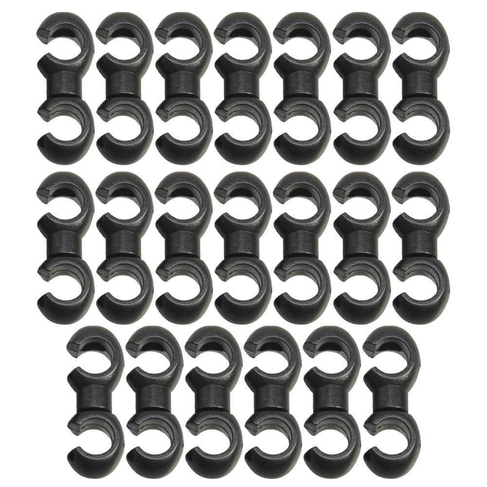 Saipor 20pcs Bike Cable Clasps S-Hook Clips Bicycle Rotatable for Brake ...