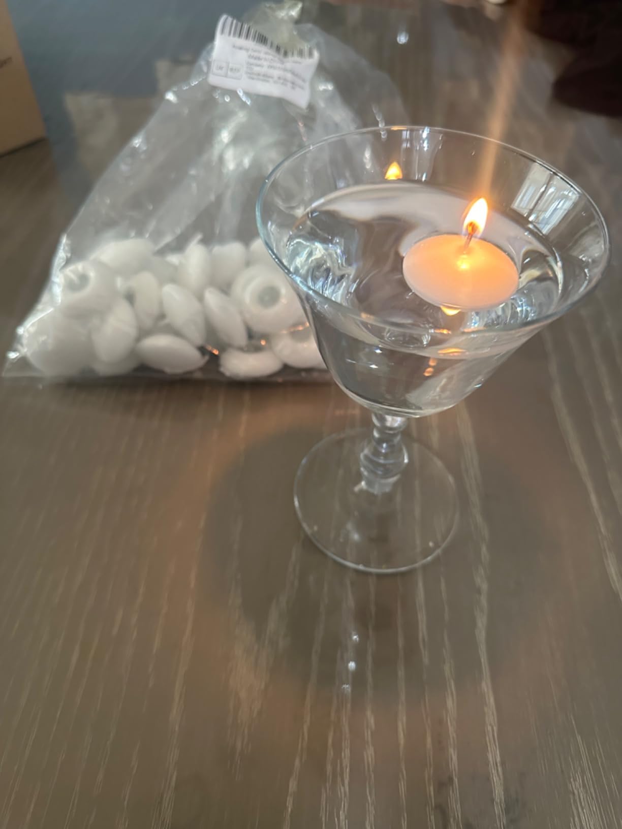 Floating Candles Wax White, Pack of 38 Floating Candles, Floating ...