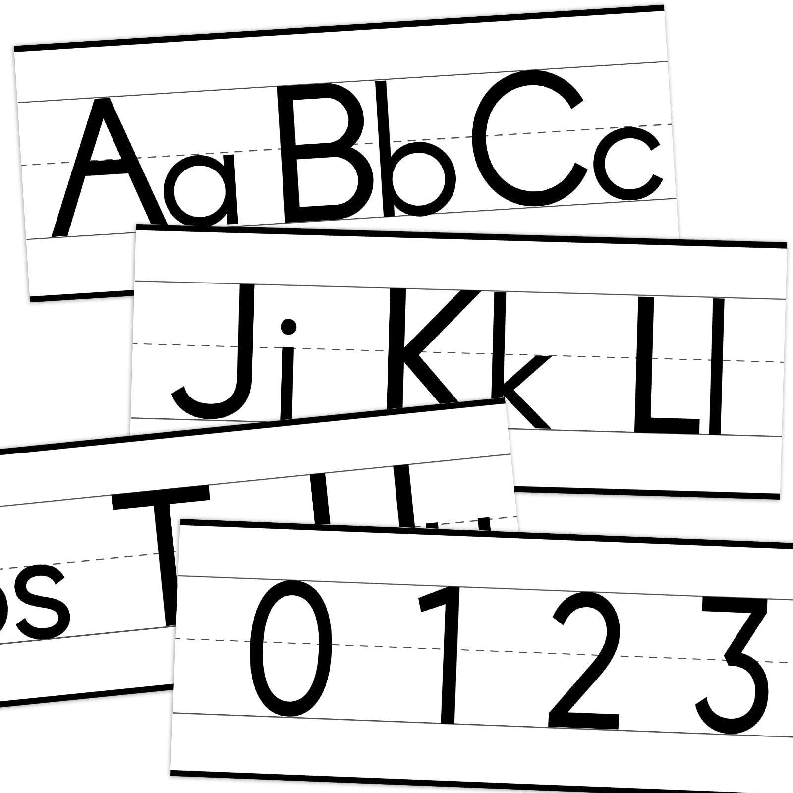 Yixaxkao12 Pieces Alphabet Line For Classroom Wall Manuscript Alphabet ...
