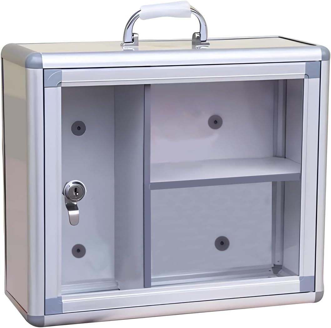 LIKEUDO 34cm*29cm*13cm Wall Mounted Medical Storage Box Aluminum Alloy ...