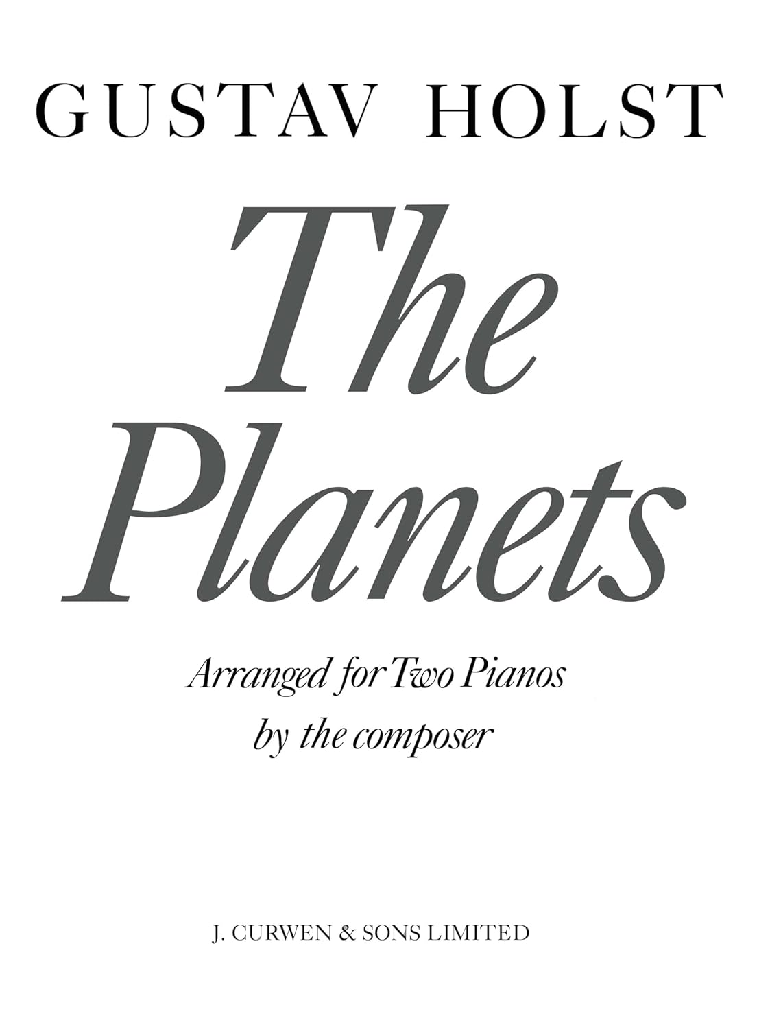 Planets (Complete): Piano Duet: Holst, Gustav von, Holst, Gustav ...