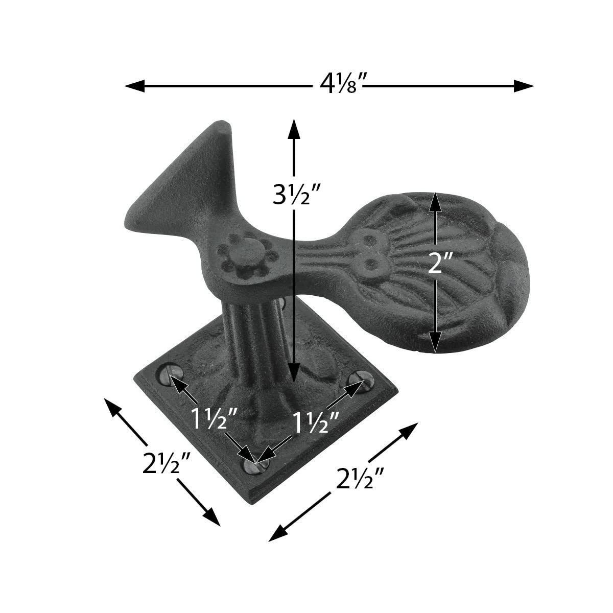 Vintage Seashell Iron Shutter Hardware