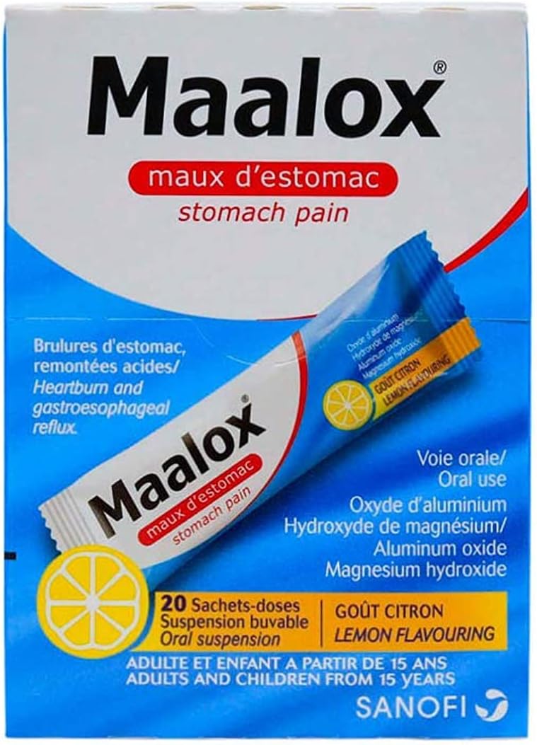 Maalox Liquid for Stomach Pain (20 Sachets, 4.3ml) : Amazon.ae: Health