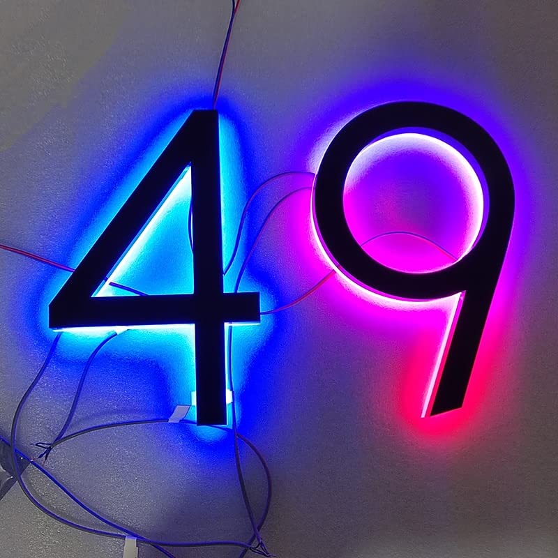 Amazon.com: Custom LED House Number Signs, 3D Backlit Illuminated ...