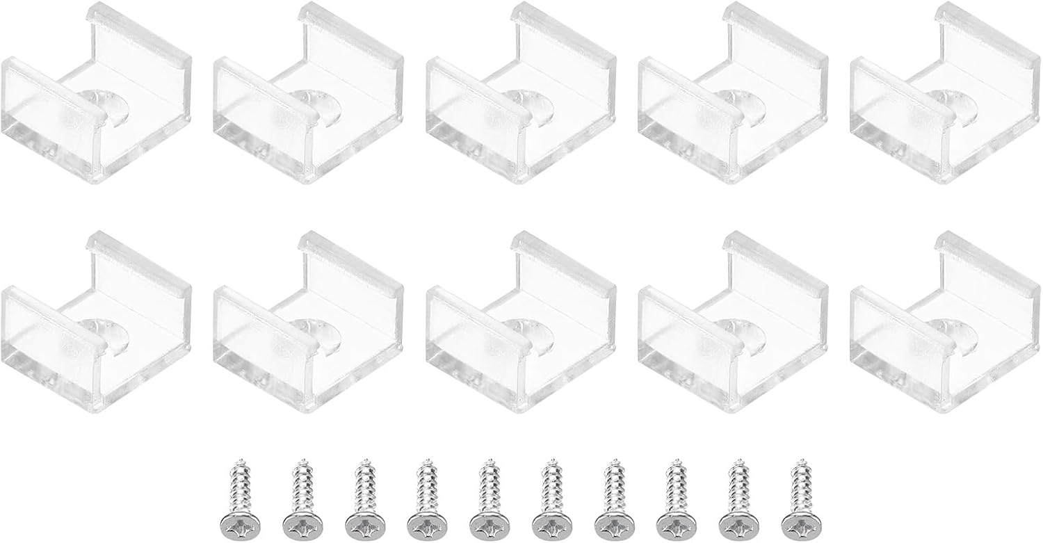 PATIKIL LED Strip Light Clips, 50 Pack Mounting Bracket Fixing Clips ...