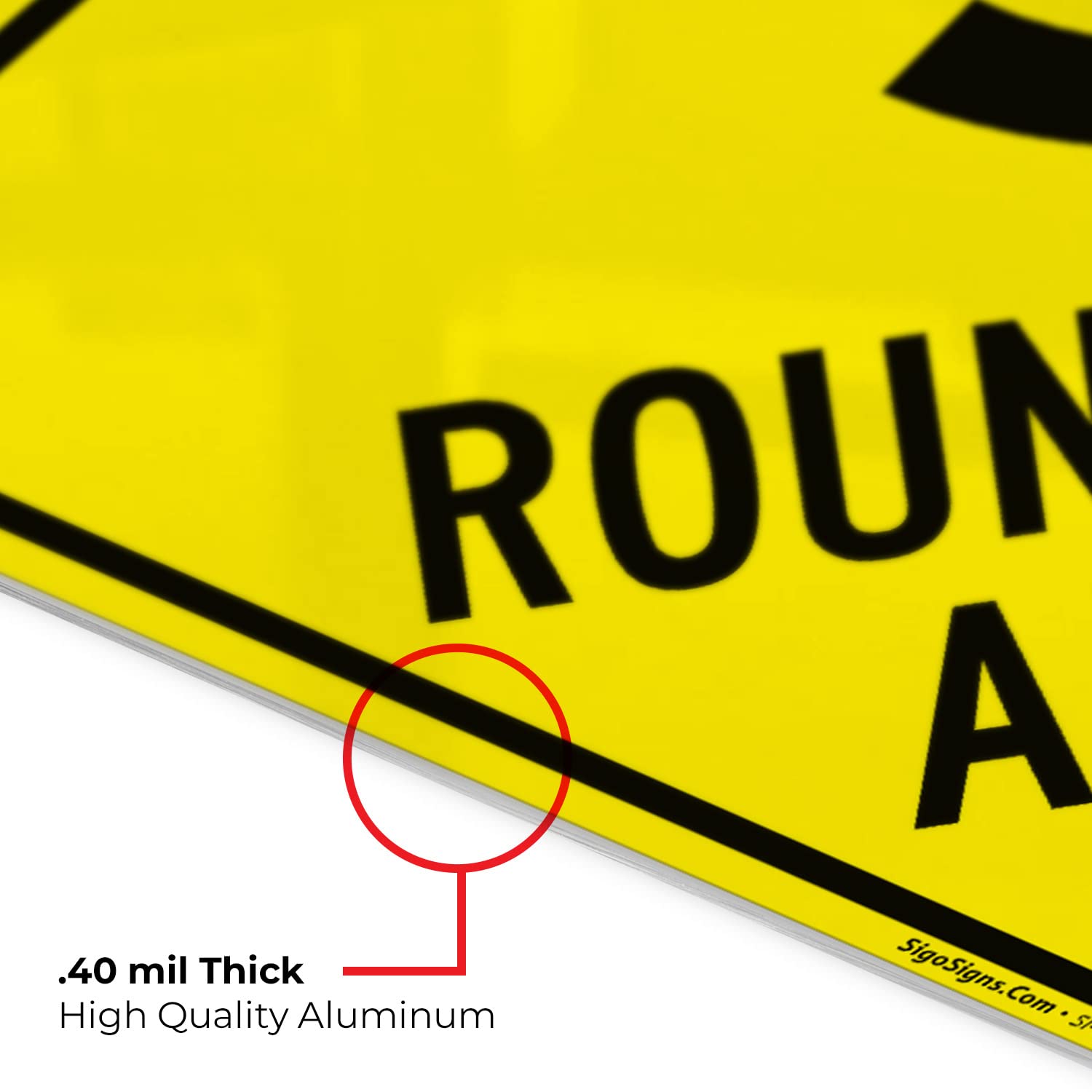 Roundabout Ahead Sign GA 105/115 Roundabout In Operation Now