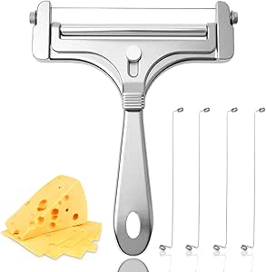 Stainless Steel Wire Cheese Slicer with 4 Extra Wires Adjustable ...