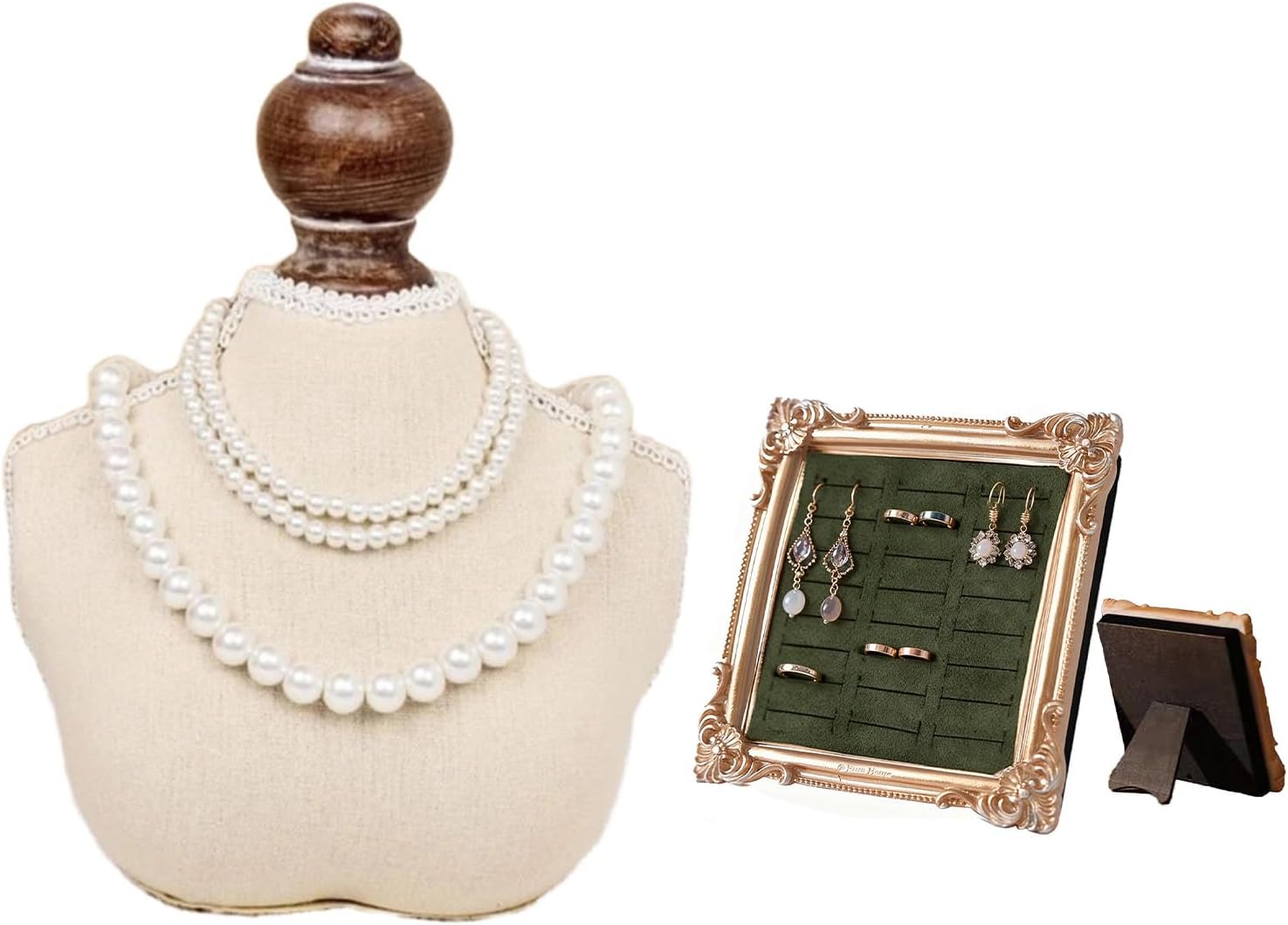 Amazon.com: Audioisus Retro Jewelry Organizer 2 Piece Set Mannequin ...