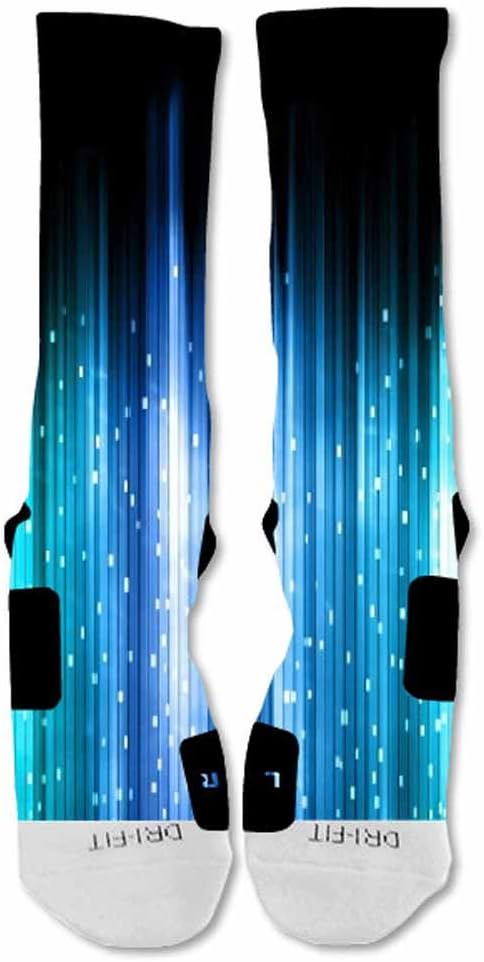 EliteDesignzz Men's Lighted Stripes Custom Design Socks at Amazon Men’s ...