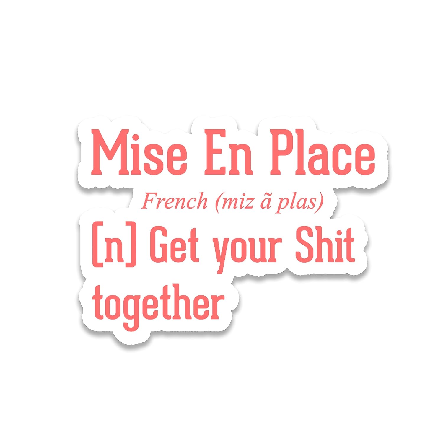 Amazon.com: Miraki Mise En Placen Sticker, Chef Sticker, French Pastry ...