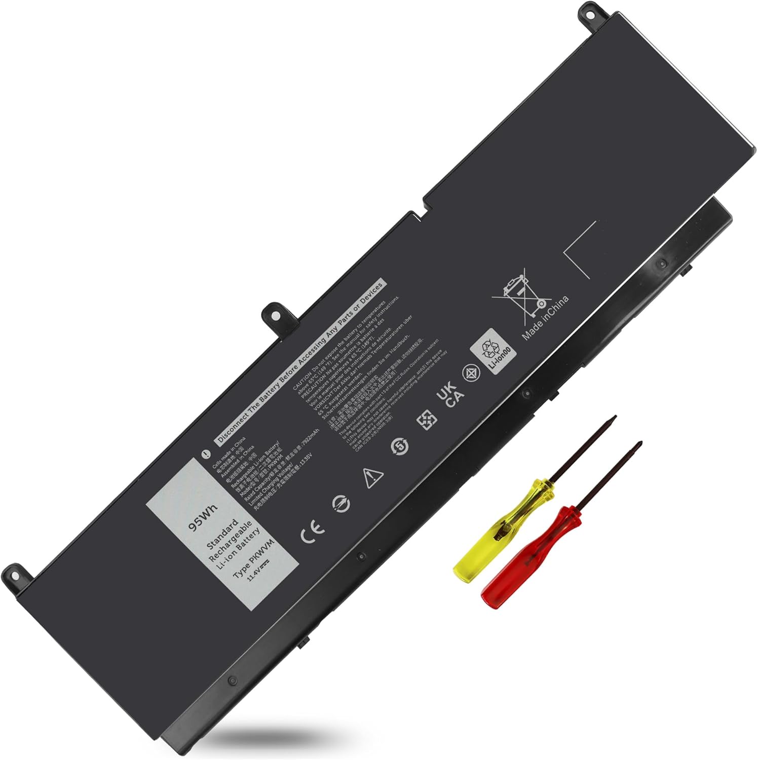 Amazon.com: Tevelmick 95Wh PKWVM Laptop Battery 11.4V Replacement for ...