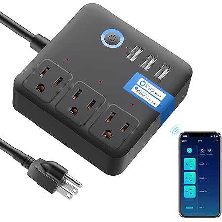 Amazon.com: GHome Smart Power Strip, 3 USB Ports and 3 Individually ...