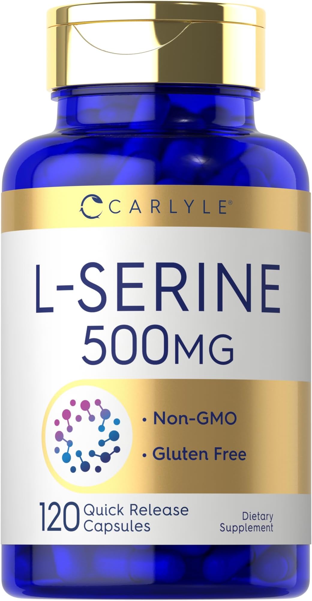 Amazon.com: Carlyle L Serine Capsules 500 mg | 120 Count | Non-GMO ...
