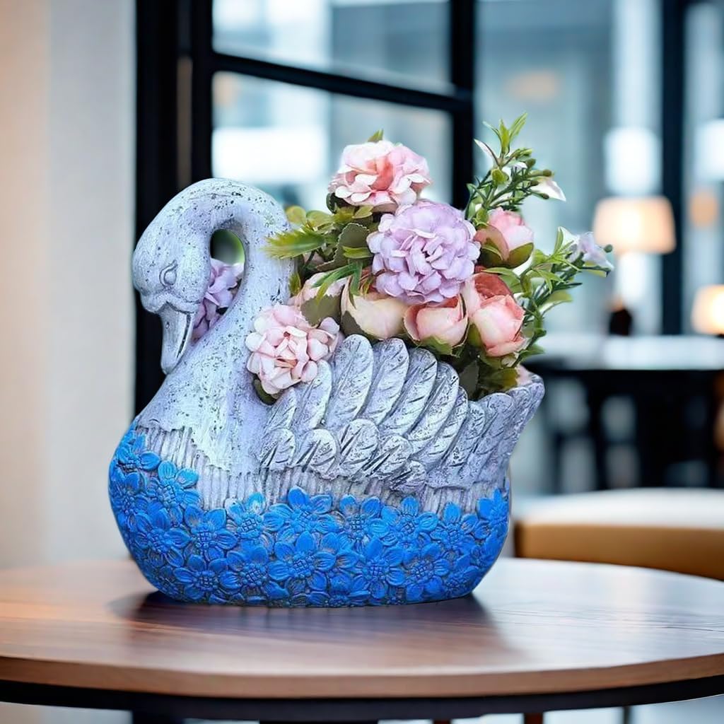 Amazon.com : GPT RACK Swan Planter Swan Vase for Flowers Swan Planters ...