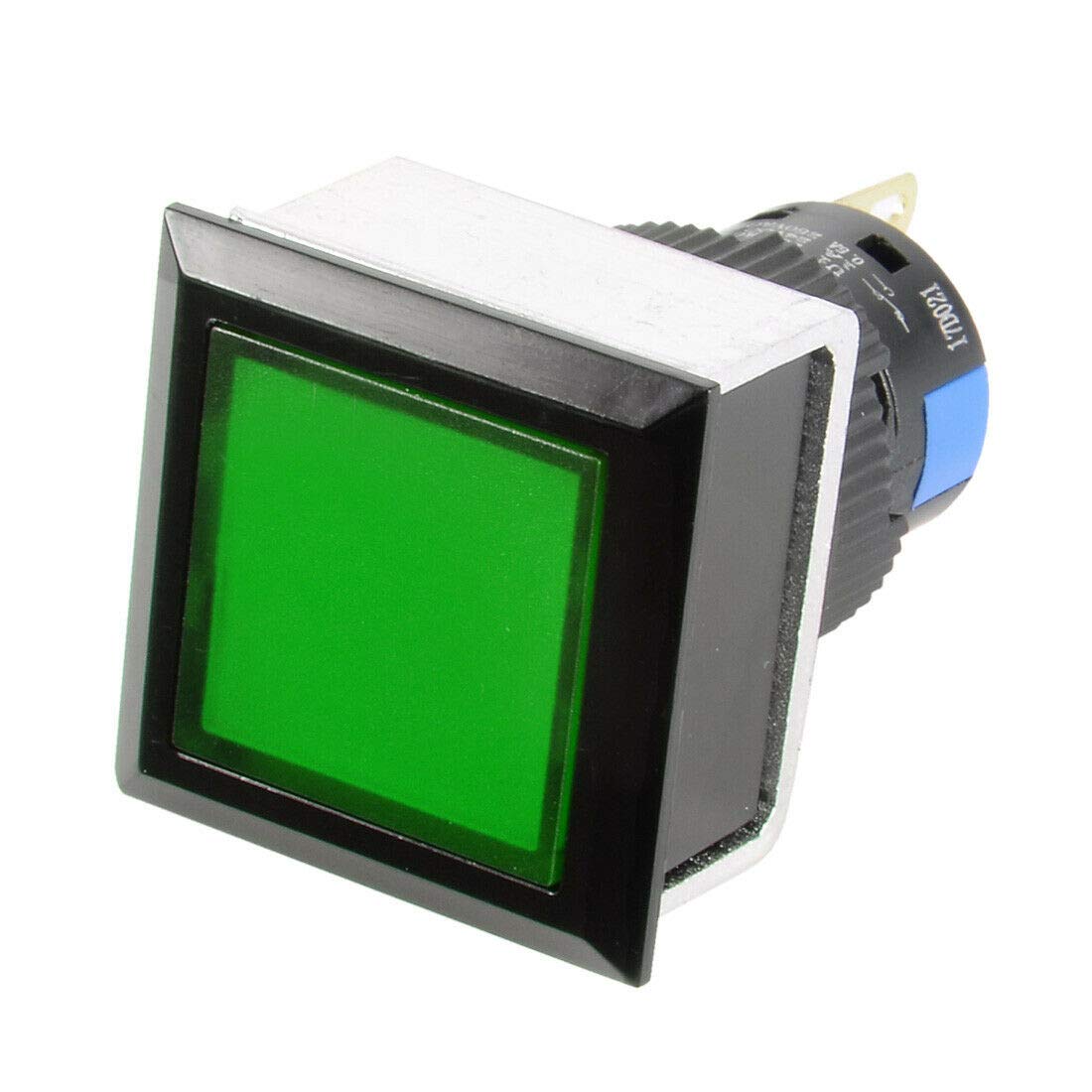 Switches AC 250V 0.5A Square Self-Locking Thread Mounting Push Button ...