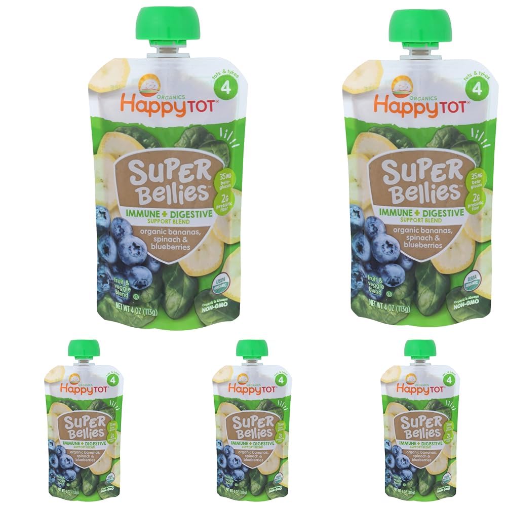 Amazon.com : HAPPY TOT Organic Bananas Spinach Blueberries Immunity ...