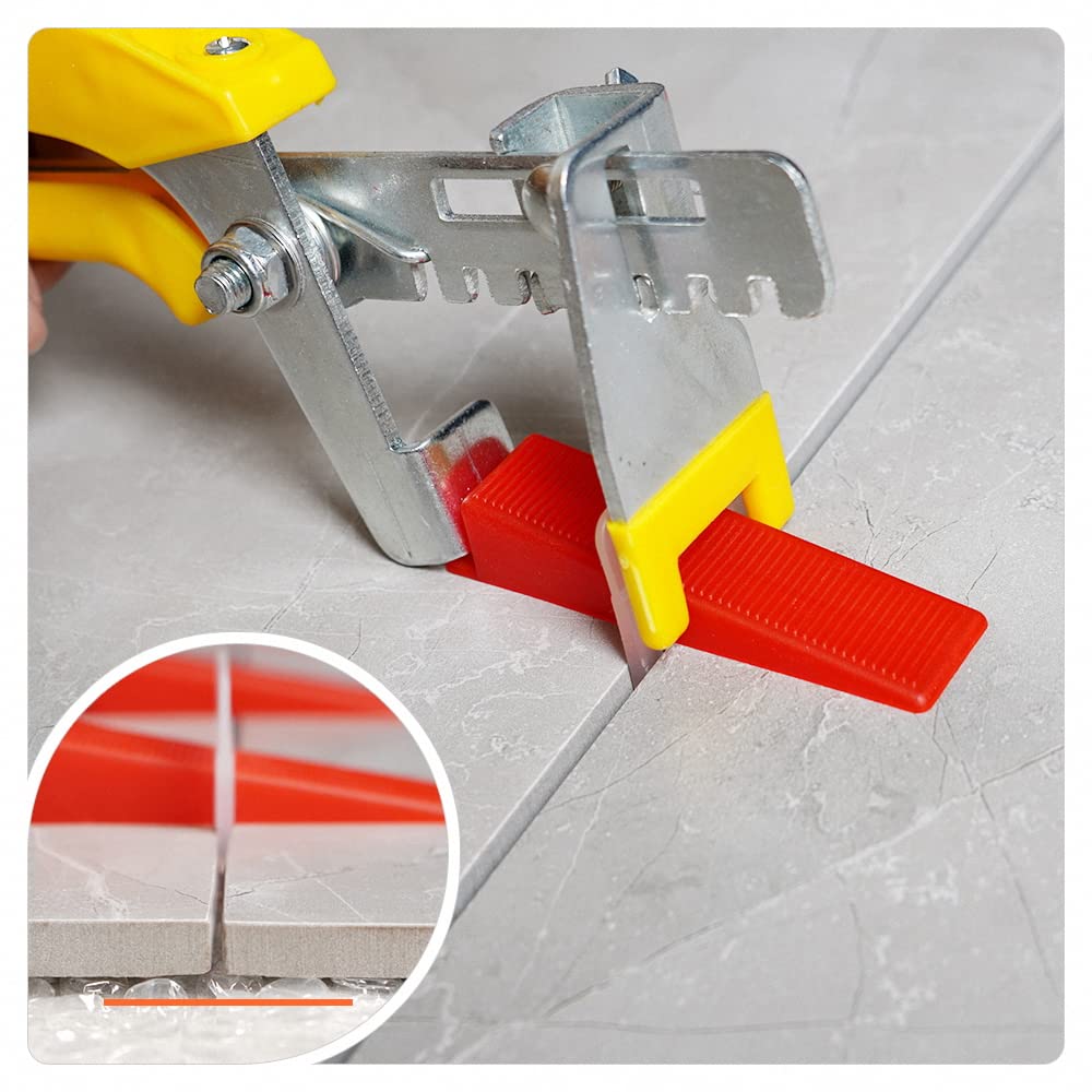 CNAODUN Tile Leveling System 1/8'' Kit with Tile Plier,300 PCS 3mm Tile ...