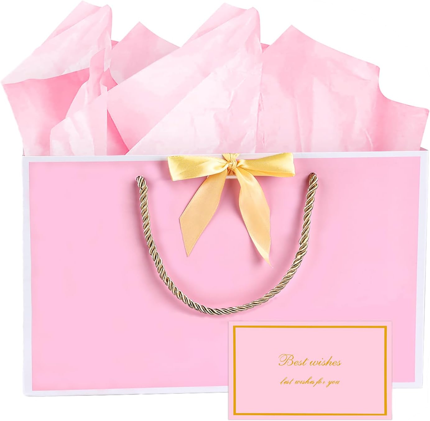 Amazon.com: JMANNI Gift Bags, 1PCS Gift Bags Large with Ribbon and 1 ...