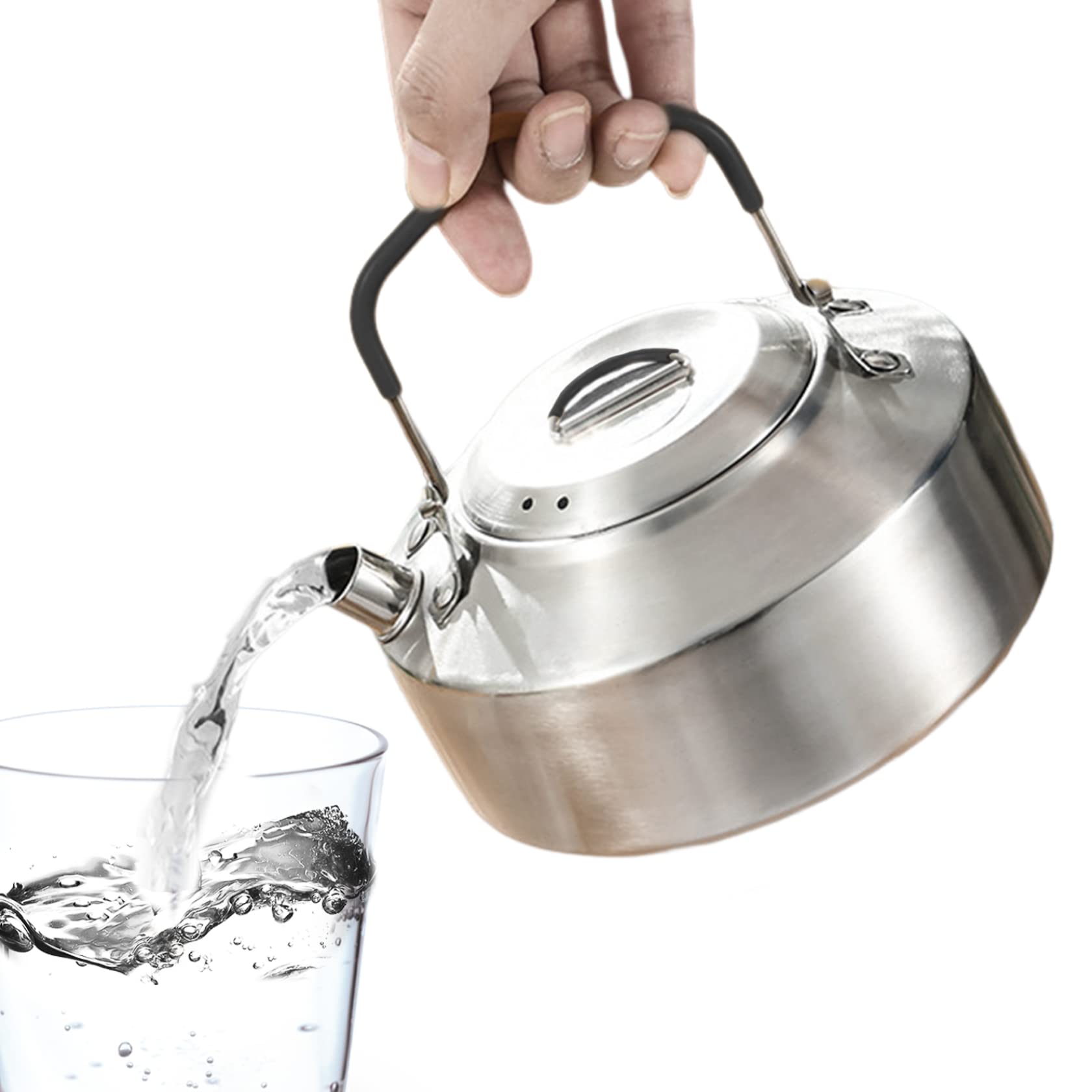 Amazon.com: Camping Tea Kettle, 1L Stainless Steel Camping Teapot with ...