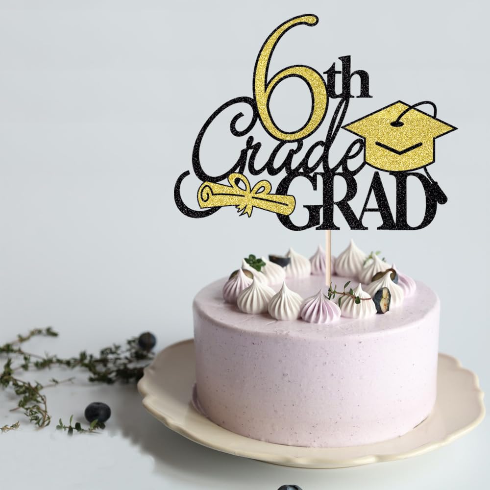 Snapklik.com : 6th Grade Grad Cake TopperClass Of 2025 Graduation Party ...