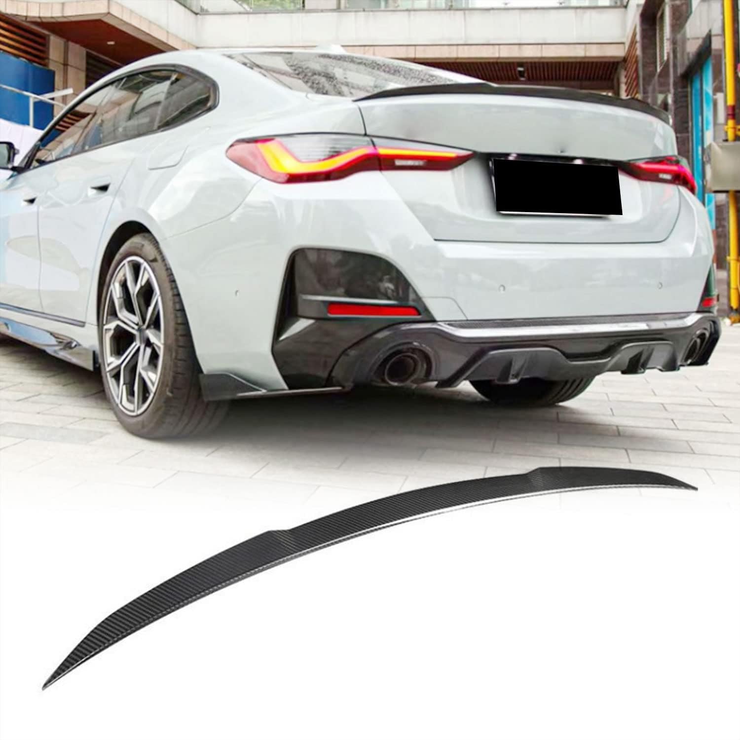 Amazon.com: MCARCAR KIT Carbon Fiber Rear Trunk Spoiler for BMW 4 ...