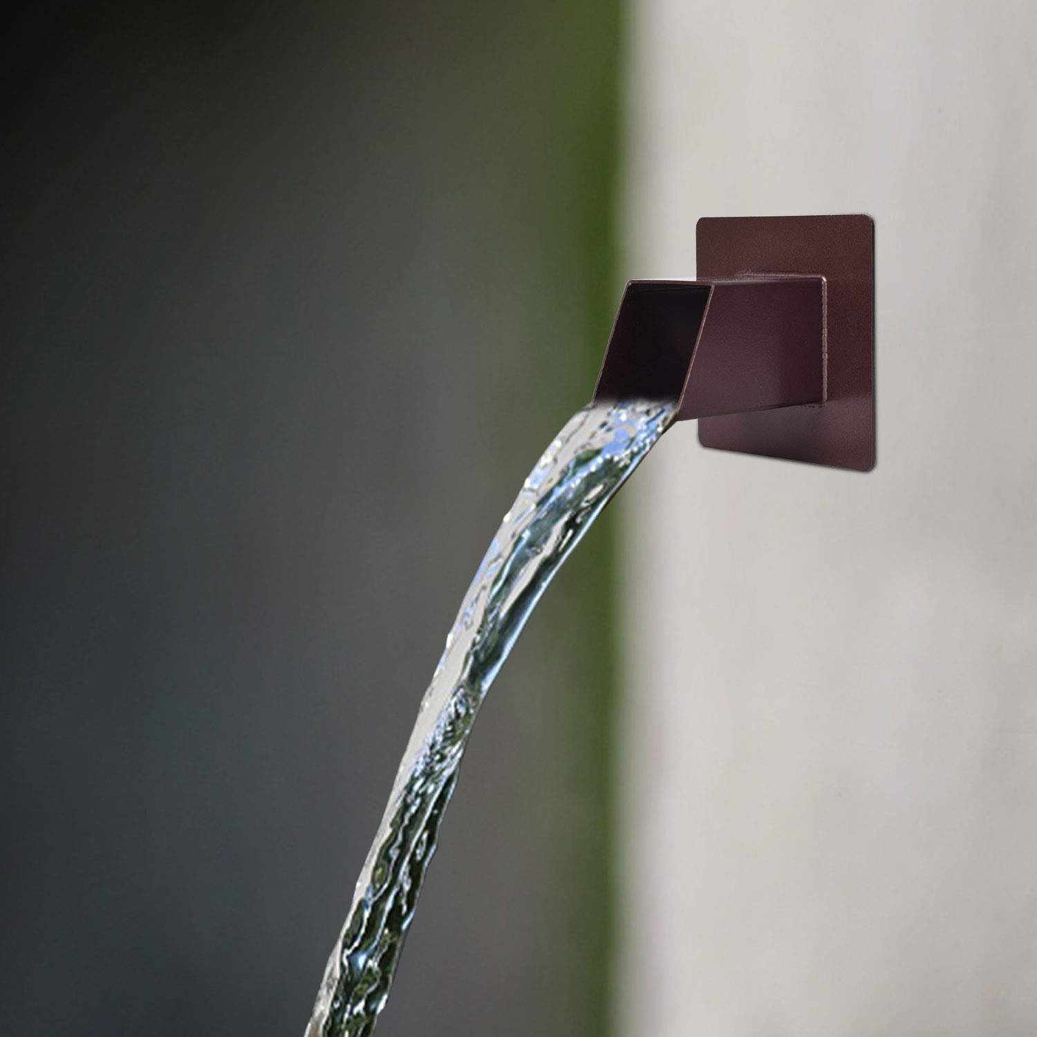 Buy 2" Sqaure Copper Water Fountain Scupper Spout W/ Wall Plate, 316 ...