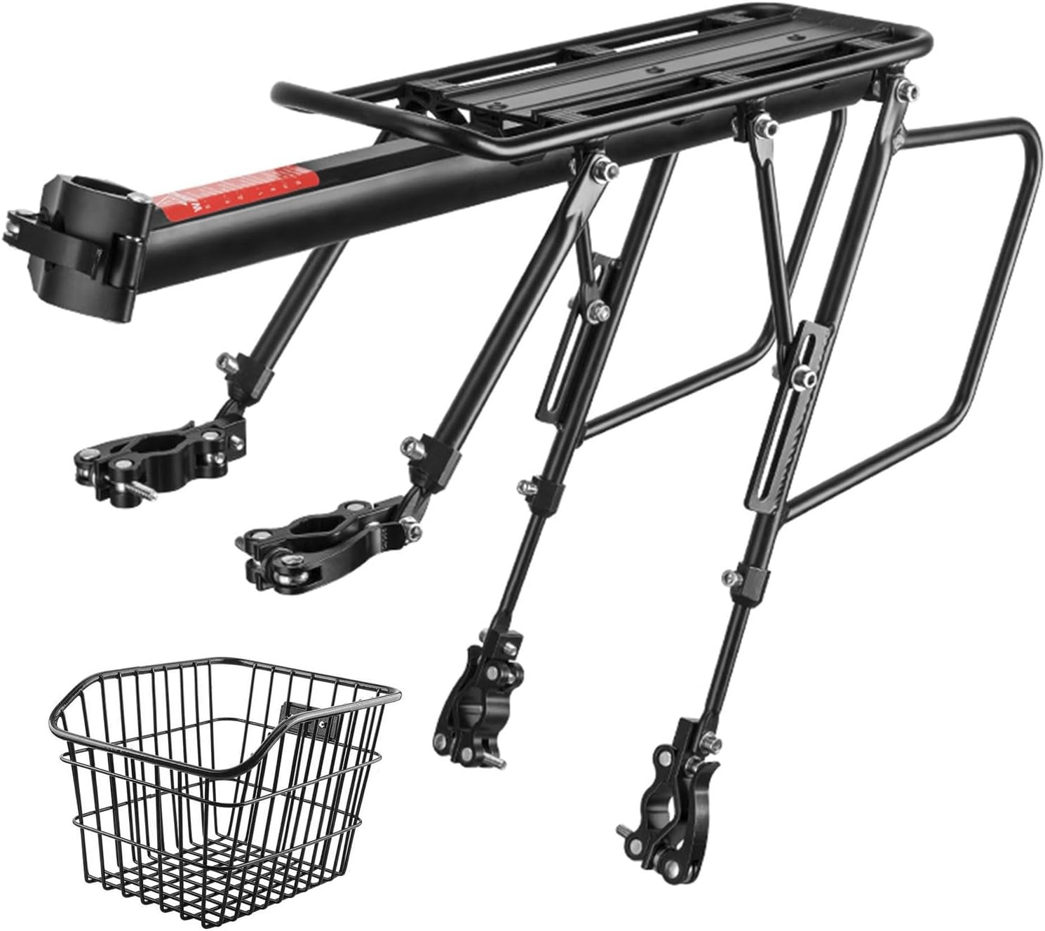 CZMYCBG Rear Bike Rack with Basket - Bike Bicycle Cargo Rack Rear Bike ...