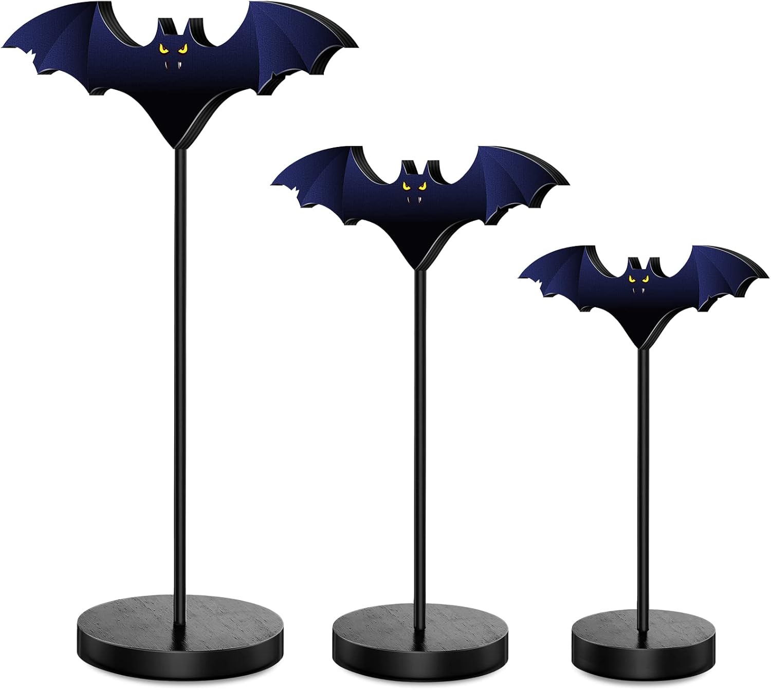 Amazon.com: BBTO 3 Pieces Tall Standing Bat Decor Halloween Tiered Tray ...