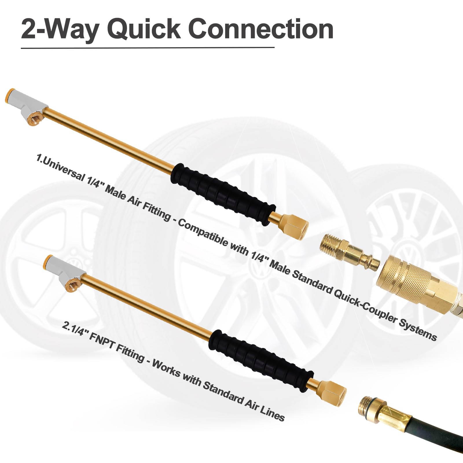 Snapklik.com : GODESON 1/4" FNPT Extended Reach Dual Head Air Chuck, 2 ...