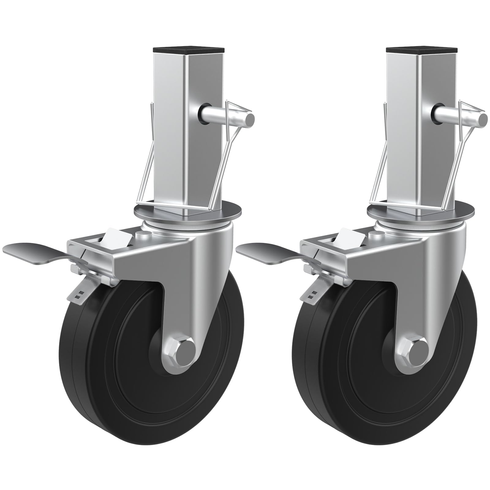 MSWY 5 Inch Scaffolding Casters, Set of 2 Heavy Duty Baker Scaffold ...