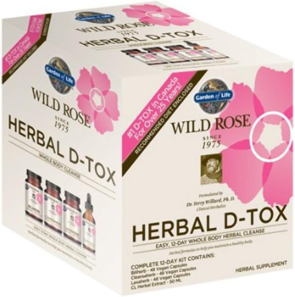 Amazon.com: Garden of Life Detox Cleanse Wild Rose 12 Day Colon and ...