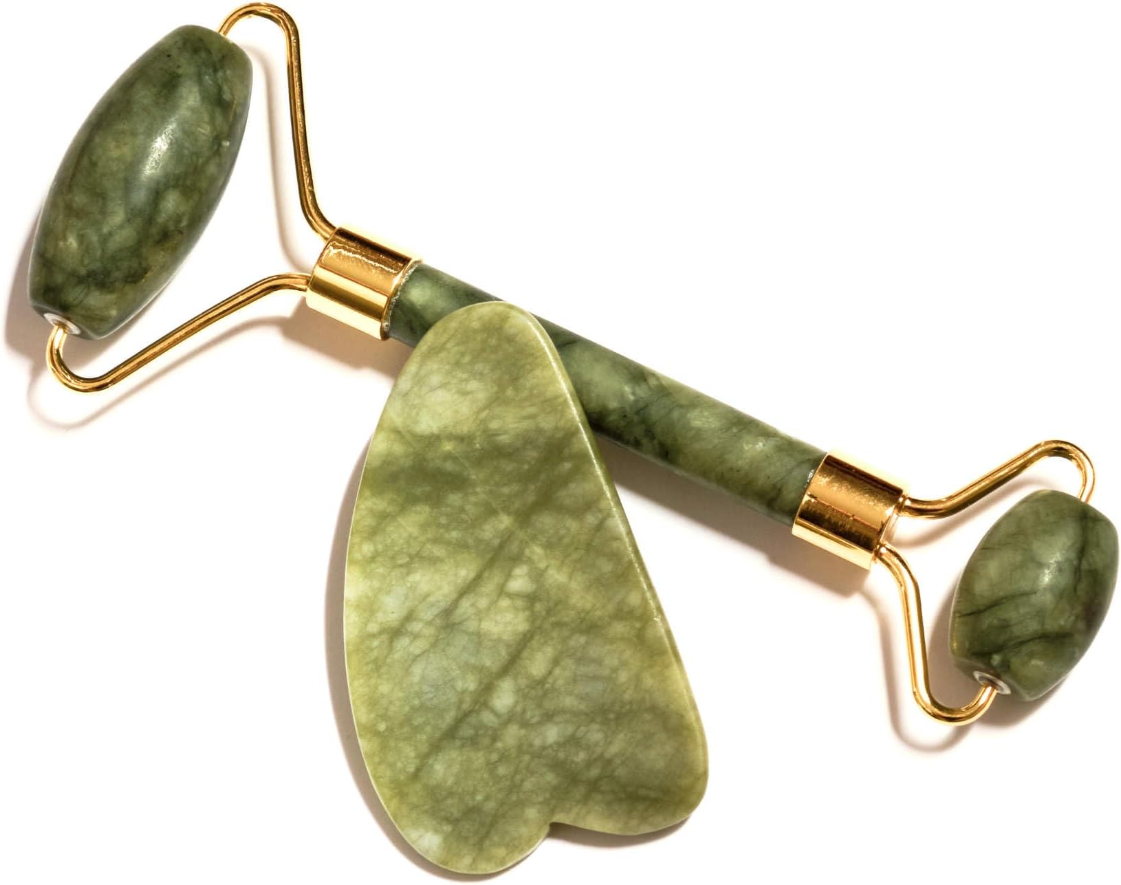 Amazon.com: Dsenfurn Gua Sha Facial Tools Set and Jade Roller for Face ...