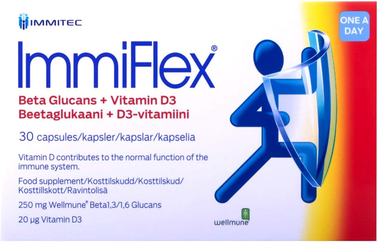 ImmiFlex | Clinically Proven Betaglucan Supplement | 250mg x 30 ...