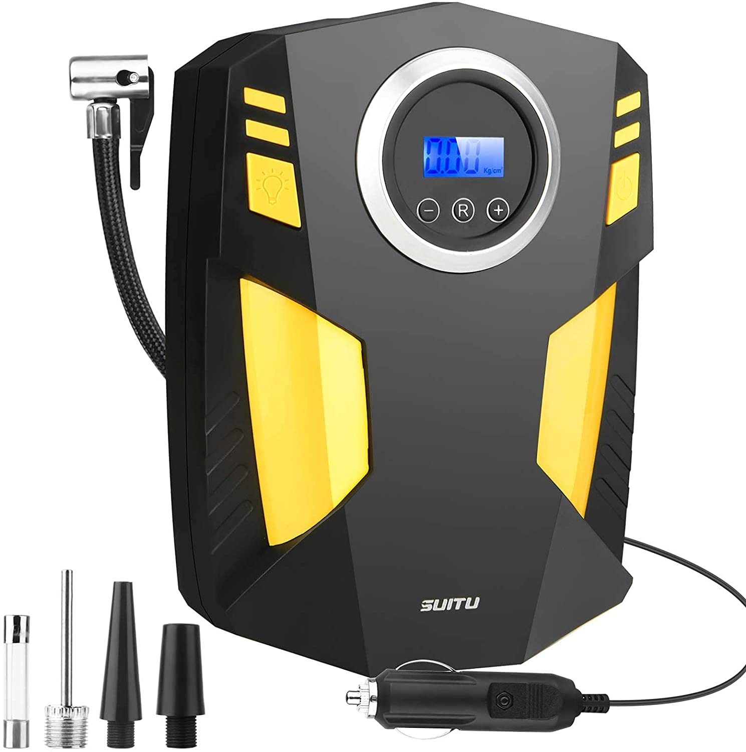 Buy qpin 150PSI LED Light and Auto Shut Off Automatic 12V Digital Car ...