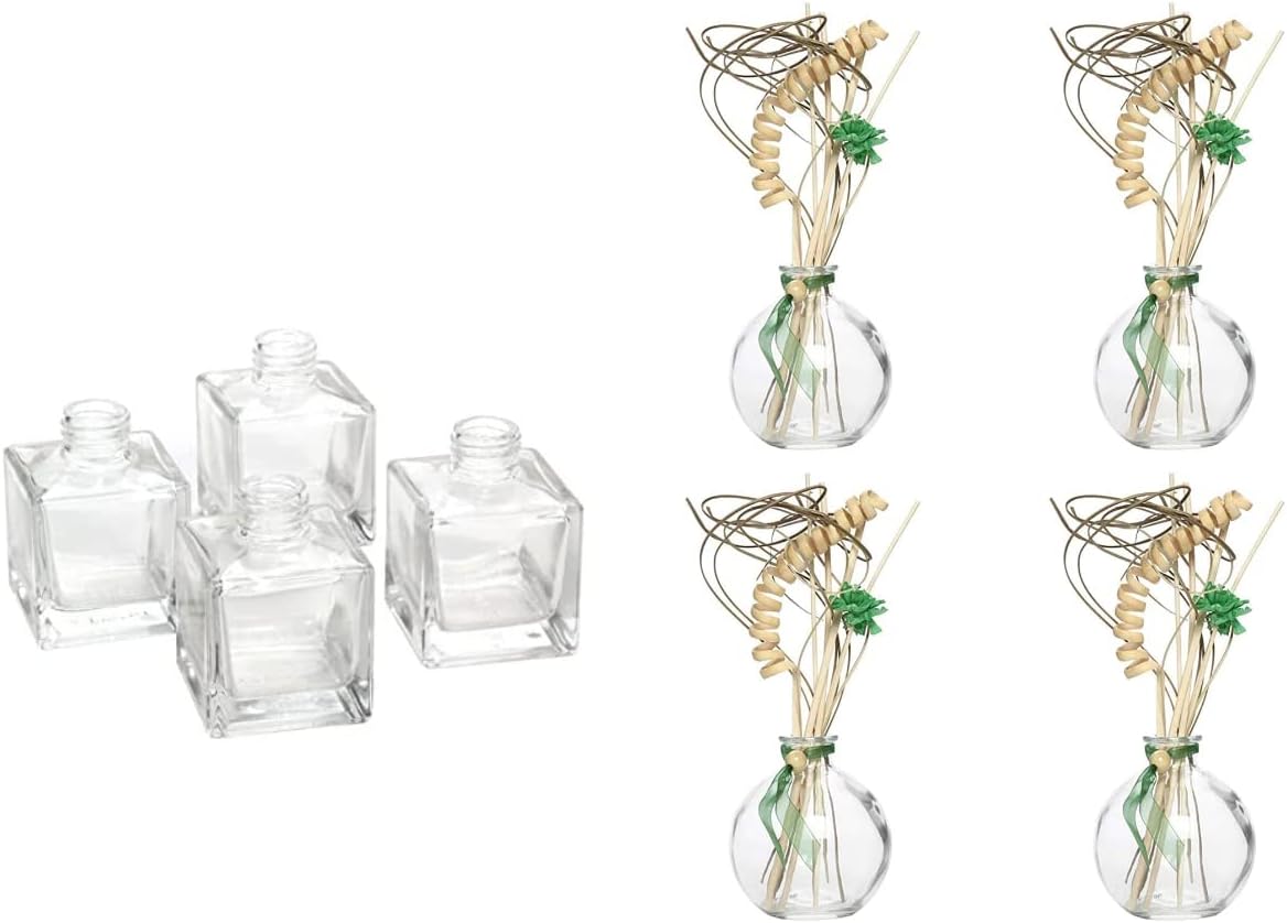 Amazon.com: Hosley's Set of 4 Square Glass Diffuser Bottles - 3.25 ...