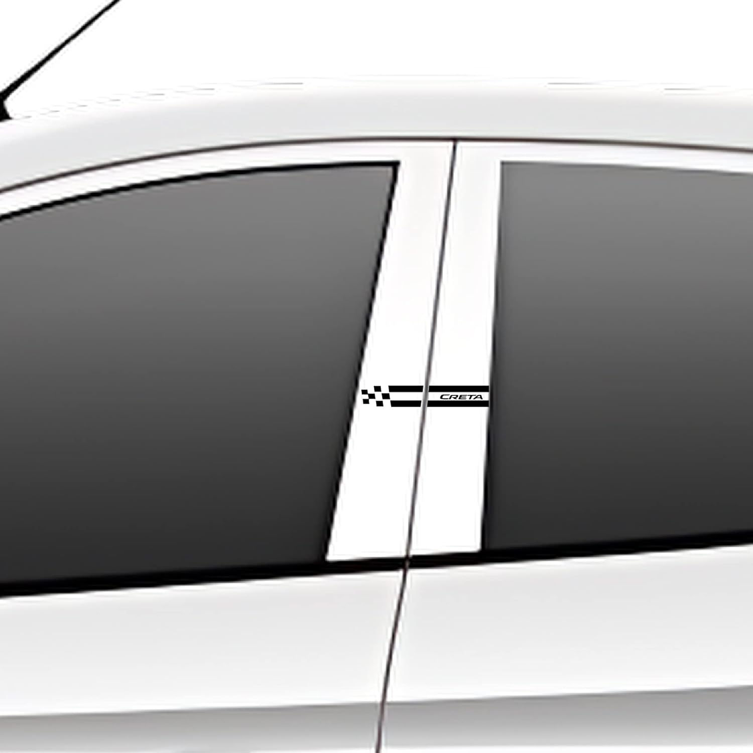 ISEE 360® Car Door Pillar Stickers Vinyl Die Cut Car Side Decal Stripes ...