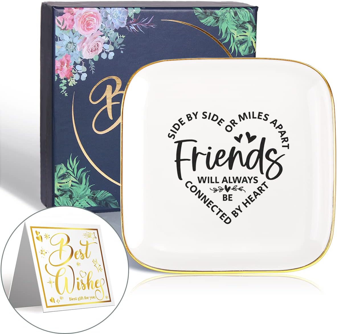 Amazon.com: SUNBMO Good Friends Bestie Gifts for Her Ceramic Jewelry ...