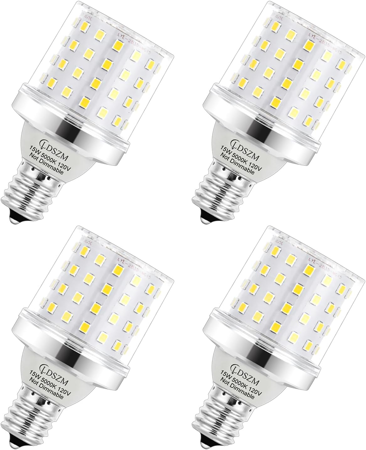 E17 Super Bright LED Bulb,15W Intermediate E17 Base LED G14 Bulbs,120 ...