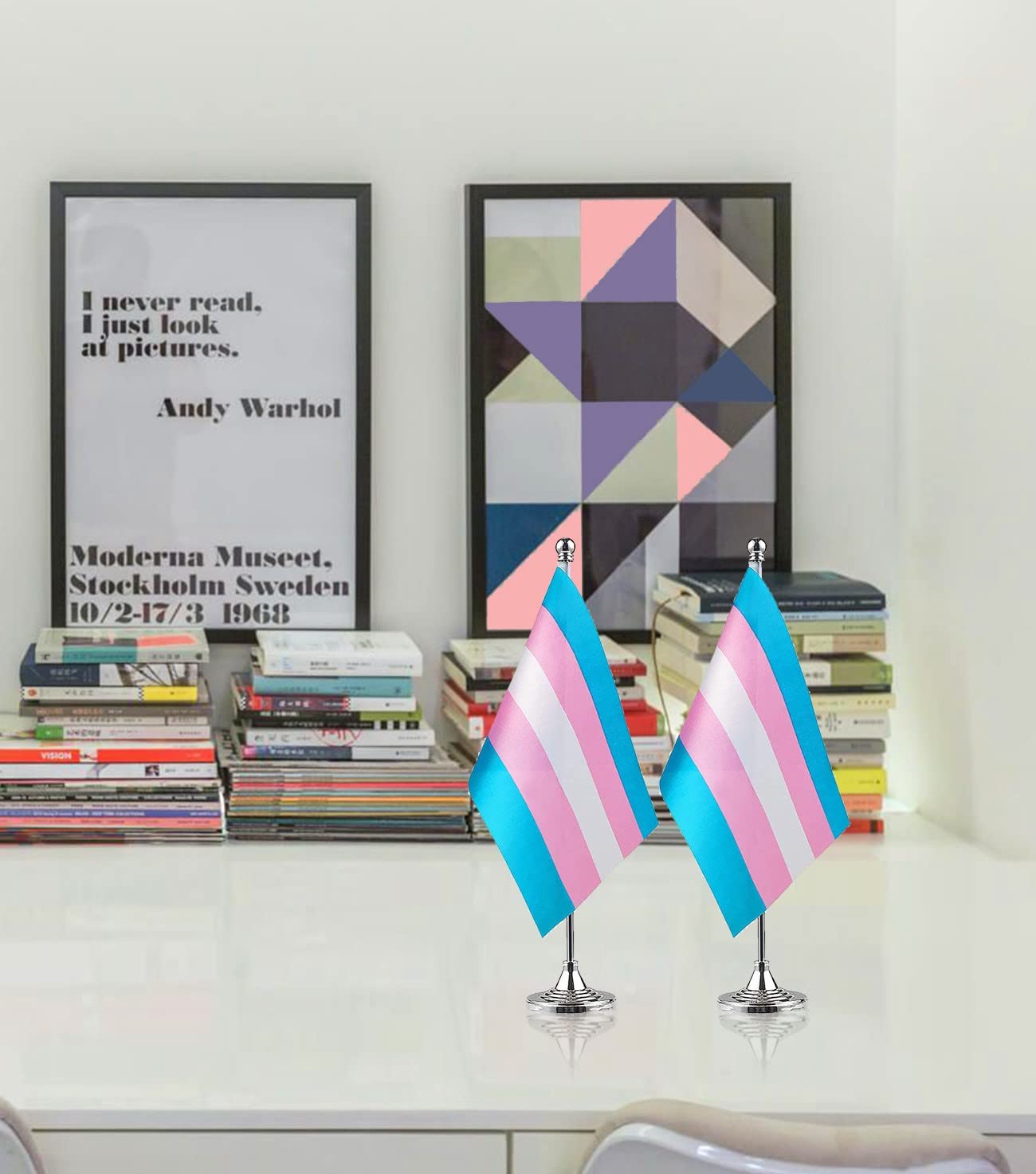 Snapklik.com : WXTWK 2 Pack Transgender Trans Pride Rainbow Desk Flag ...