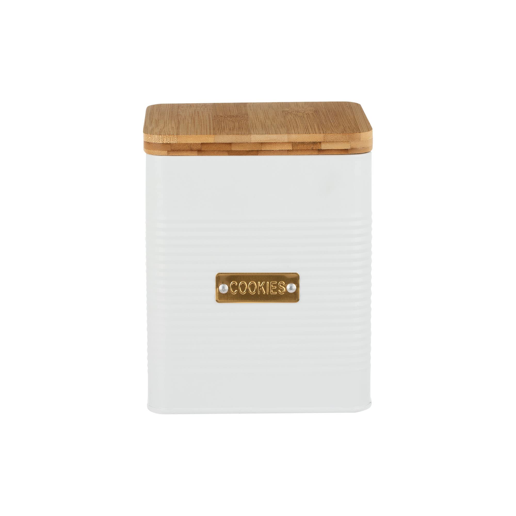 Amazon.com: Typhoon Otto Square Canister | White with Wooden Lid - (2.8 ...