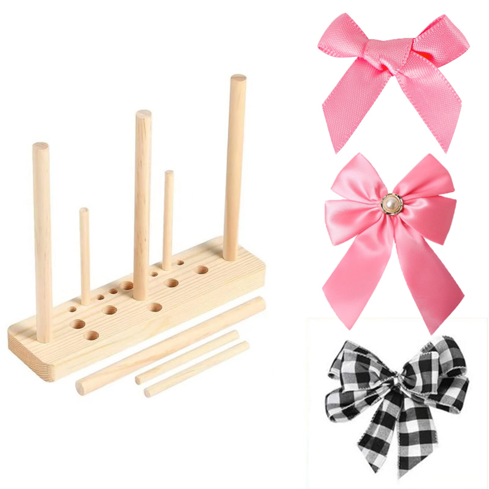 Wooden Craft Tool Geuxe Wooden Bow Maker Kit - Extended Wreath Ribbon ...