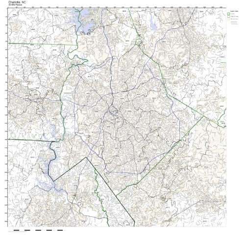 Amazon.com: Working Maps Charlotte, NC Zip Code Map Laminated : Office ...