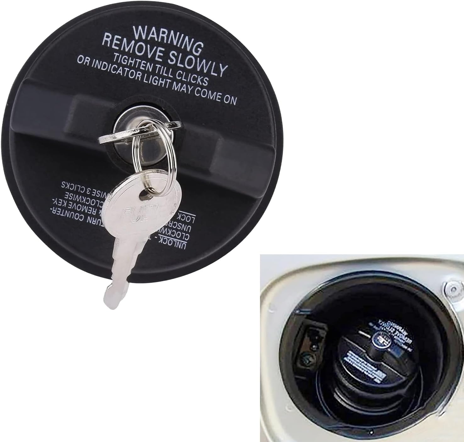 Amazon.com: gunhunt 1 PC Locking Gas Cap, Fuel Tank Lock, Fuel Cover ...