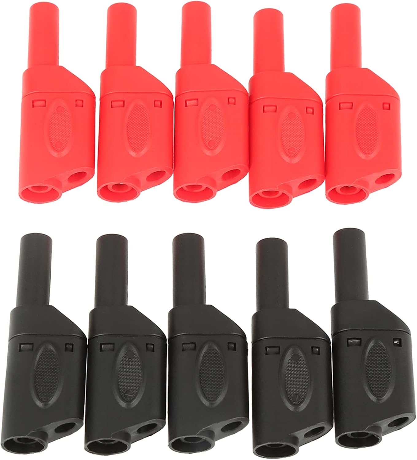 4mm Banana Plug, 10Pcs 4mm Red Black Safety Fully Insulated Stackable ...